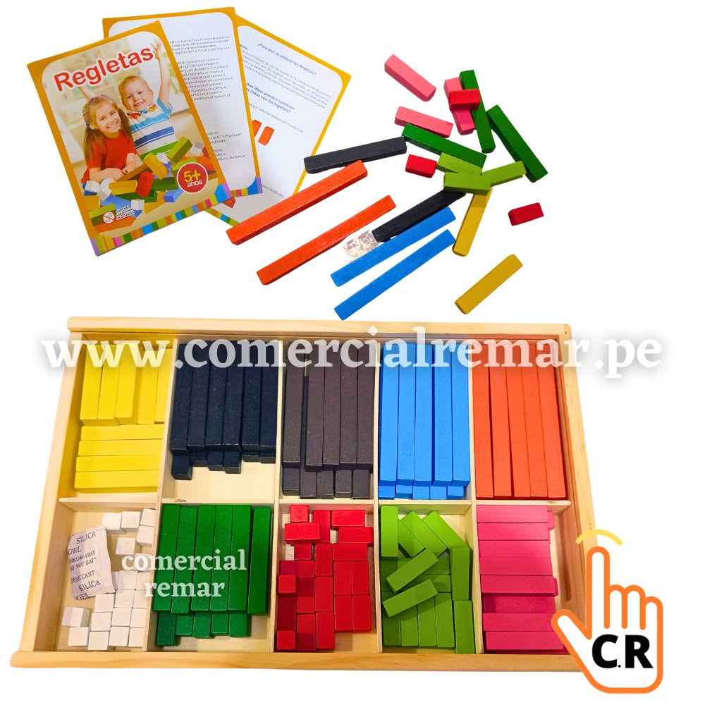 Regletas de Cuisenaire de Madera 136 piezas – Comercial REMAR