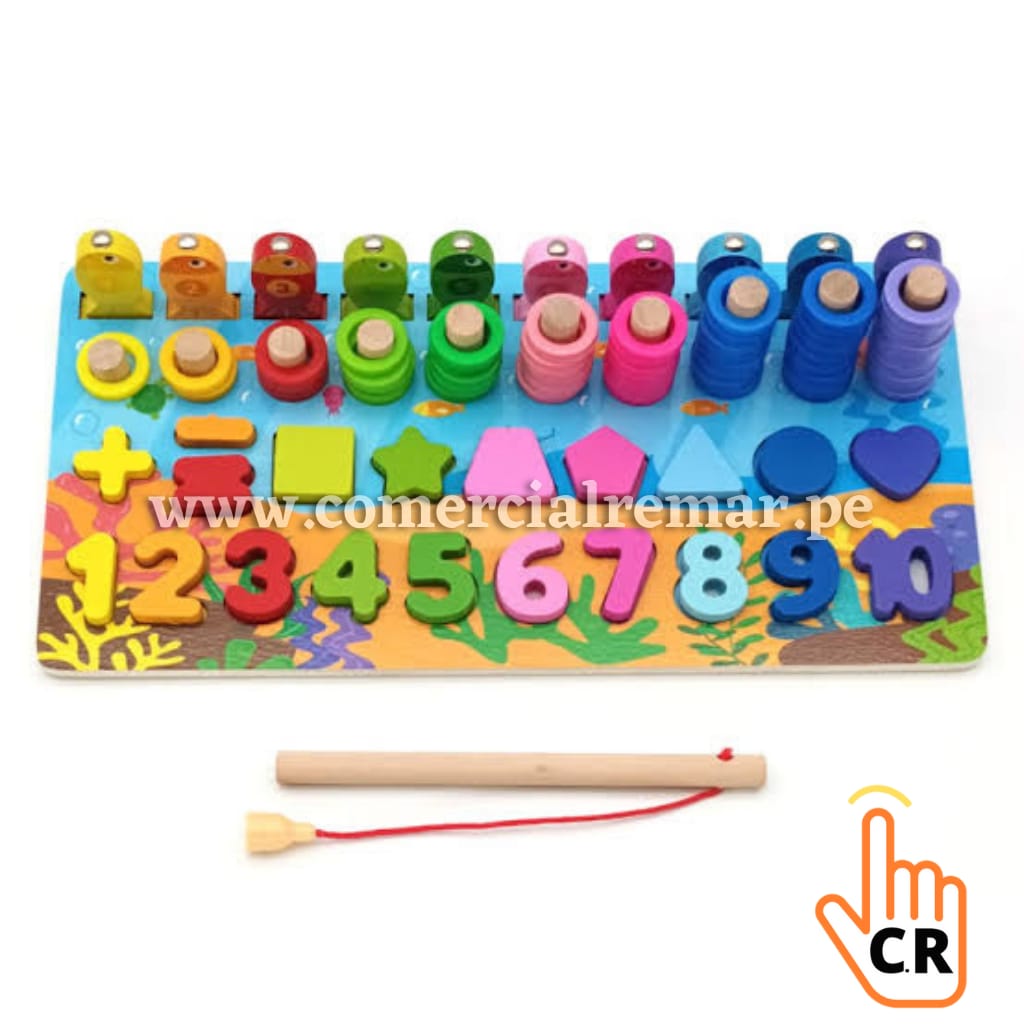 Tablero Montessori didáctico 6 en 1 de 97 piezas – Comercial REMAR