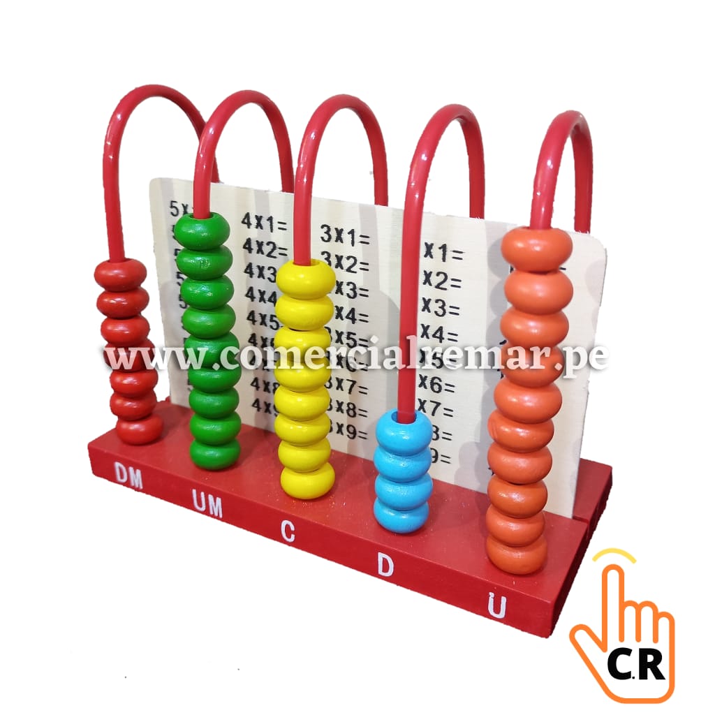 Abaco Vertical Juguete Educativo Matemático hasta Decena de Millar ...